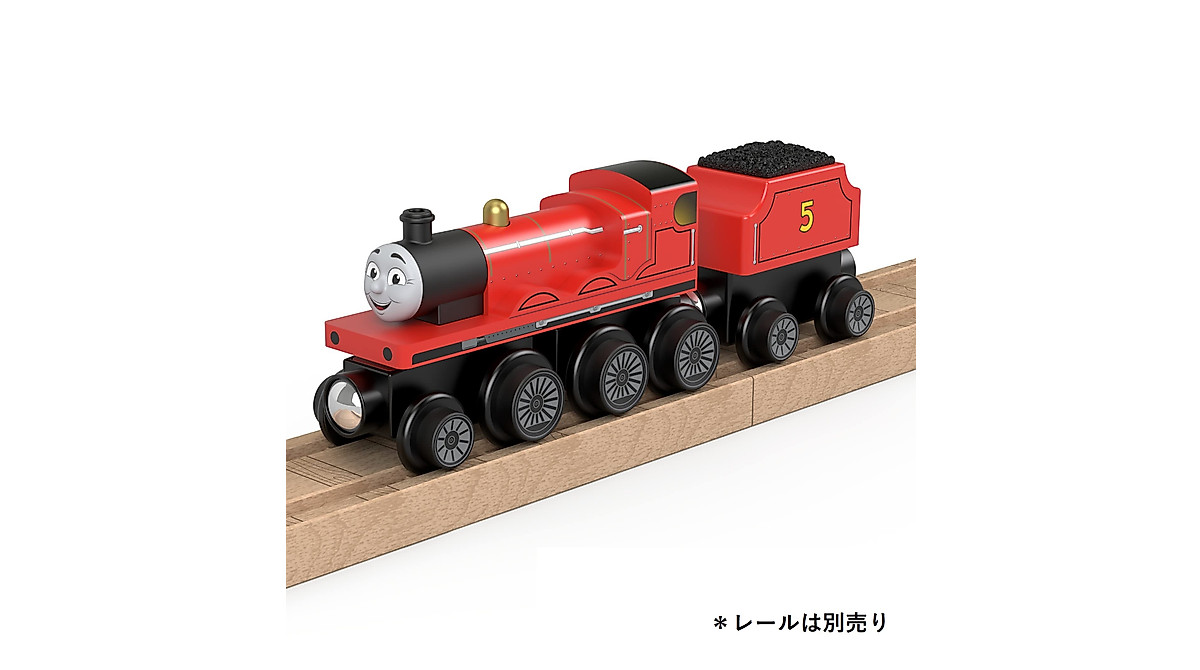 Thomas & Friends Wooden Railway Toy Train James - Push-Along Engine