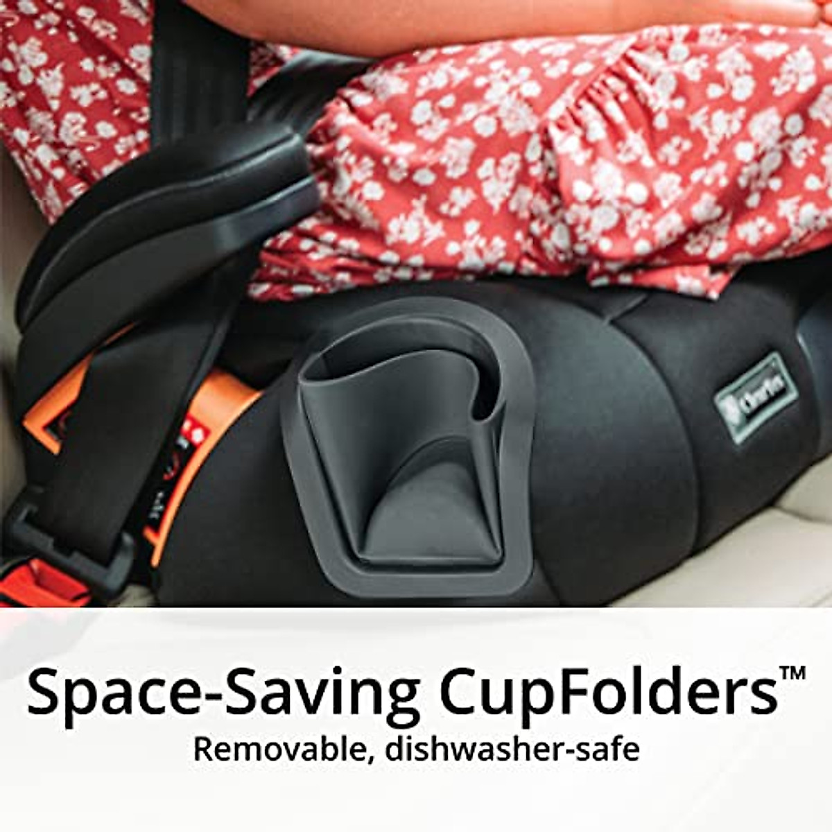 Chicco KidFit ClearTex Plus 2-in-1 Belt-Positioning Booster Car Seat, Backless and High Back Booster Seat, for Children Aged 4 Years and up and 40-100 lbs. | Obsidian/Black