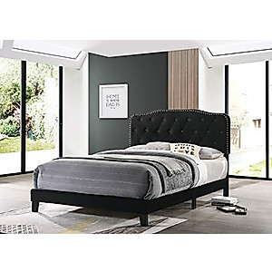 Best Quality Furniture B102-FB Bedframe, Full, Black