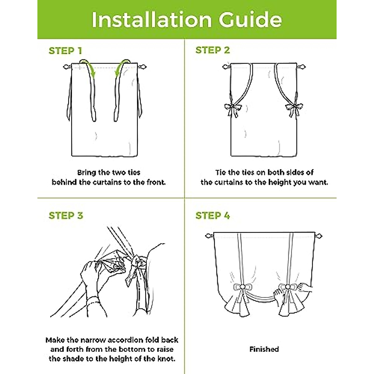 Thanksgiving Fall Tie Up Curtains for Kitchen Bathroom Bedroom Windows 63 Inch Length, Balloon Drape Curtains Shade Rod Pocket Drapery Curtain Gold Autumn Maple Leaves Black Backdrop 1 Panel, 52"x63"