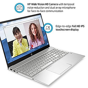 HP Latest Pavilion Laptop | 15.6" FHD IPS Touch | Intel 10-Core 1255U | NVIDIA GeForce MX550 | 64GB DDR4 2TB NVMe SSD | WiFi | USB-C | HDMI | Backlit KB | Windows 11 Home