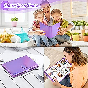 Ablus 256 Pockets Photo Album for Polaroid Snap SnapTouch Zip Mint Cameras Printers, Fujifilm Instax Mini 11 90 9 8+ 8 7S 70 50S 26 25 LiPlay Instant Camera Film, Mini Link SP-1 Printer(Nebula Purple)