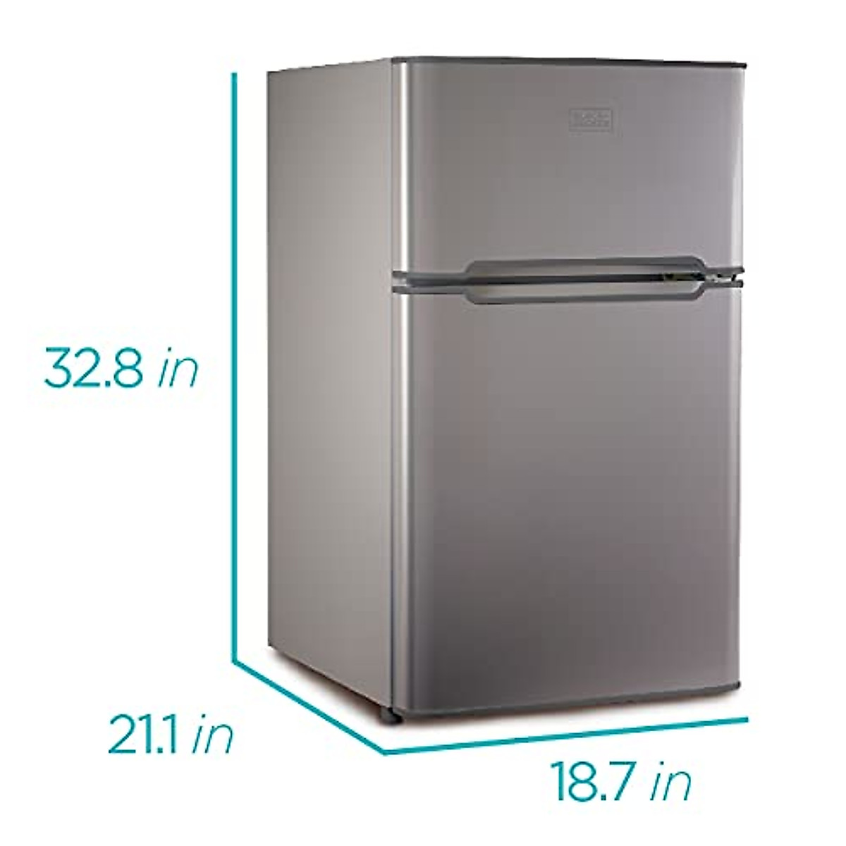 BLACK+DECKER BCRDK32V 2 Door Separate True Freezer (VCM) Mini Fridge