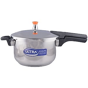 Elgi Ultra EU-5.5L Stainless Steel Pressure Cooker, 5.5-Liter