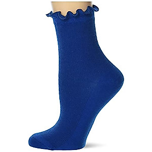 UGG Women's Karsyn Lettuce Edge Sock, Blue Sapphire, One Size