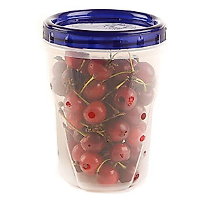 [6 PACK] 32 oz Twist Top Storage Deli Containers - Airtight Reusable Plastic Food Storage Canisters with Twist & Seal Lids, Leak-Proof - Meal Prep, Lunch, Togo, Stackable, BPA-Free Snack Containers