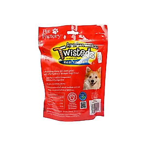 Pet Factory Twistedz American Beefhide 5" Chip Rolls Dog Chew Treats w/ Real Chicken Meat Wrap - 8 Count/1 Pack