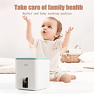 Small Washing Machine Mini Washer Fully Automatic Mini Small Portable Clothes Washing Machine Underwear Washer Electric Compact Laundry Machines Desktop Washing Machine（White）