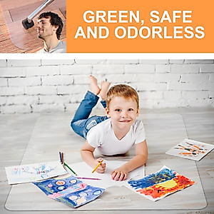 Naturehydro Office Chair Mat for Hardwood Floor, 48" x 36" Transparent Floor Protector,Easy Glide Rolling Desk Chair Floor Mat, BPA and Phthalates Free (with Lip)