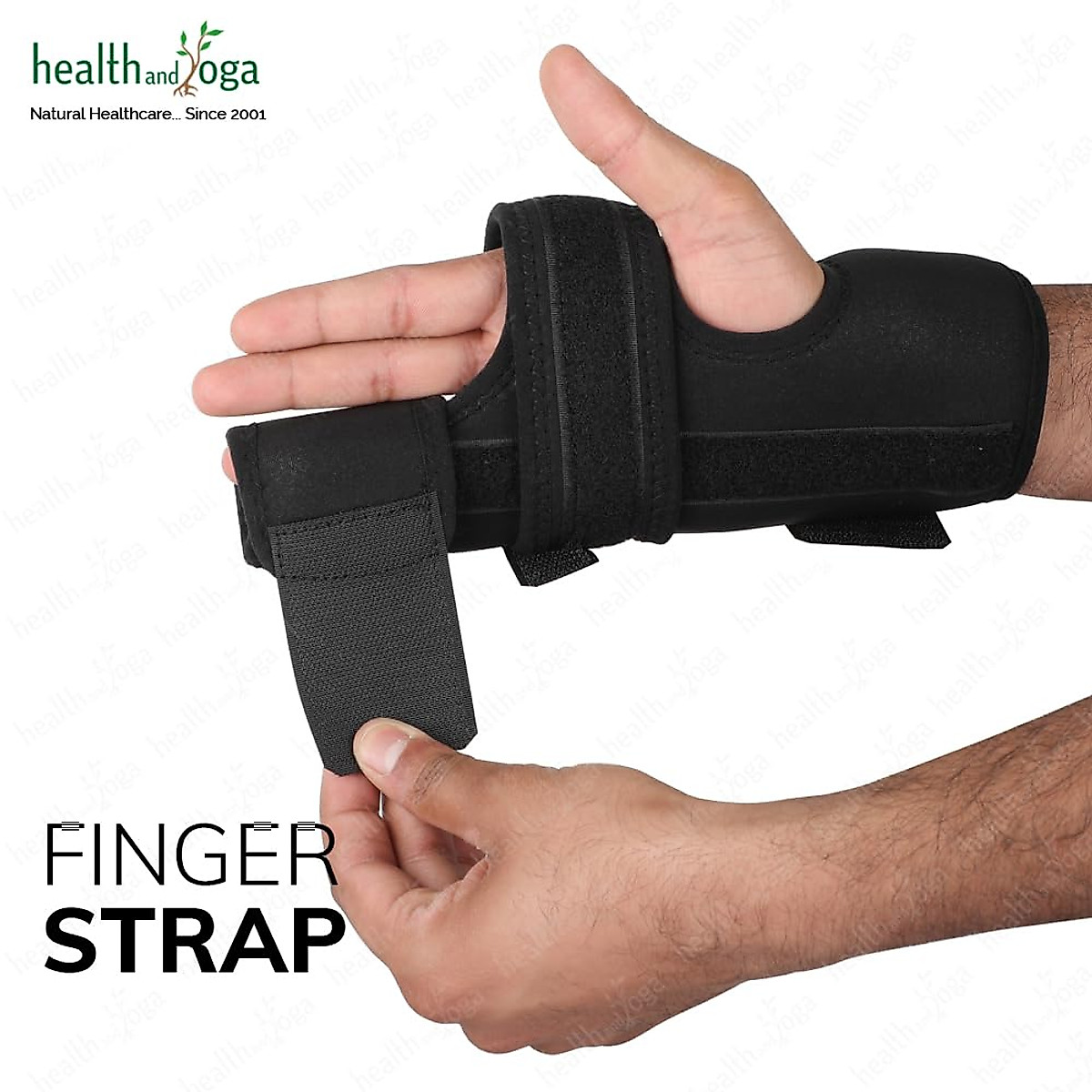 HealthAndYoga™ GuardNHeal Ulnar Gutter Boxer Splint – Must Use for Pinky Finger Splint, Boxer’s Fracture, Ulnar Gutter Wrist Brace, Metacarpal finger splint, Dupuytren's contracture - for Left or Right Hand (Large)