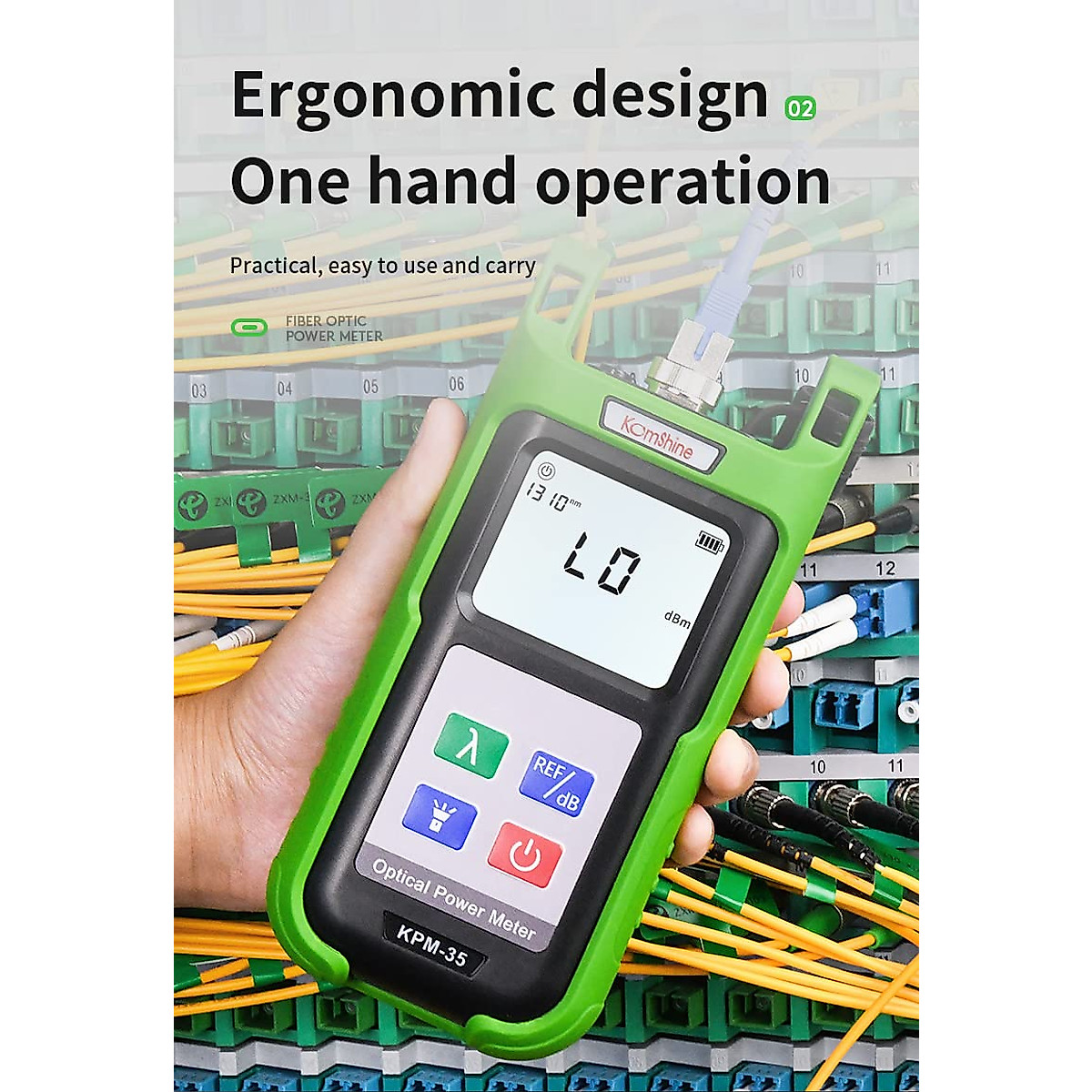 KomShine KPM-35 Optic Fiber Power Meter with Measurement Range -70~+10dBm, Self Calibration Function