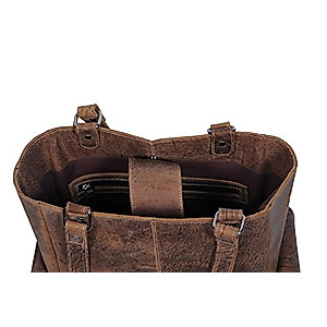 KomalC Genuine Soft Chicago Buff Leather Tote Bag Elegant Shopper Shoulder BagSALE (Grace)