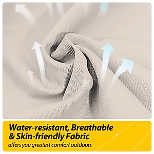 AAAAAcessories Outdoor/Indoor Bench Cushion for Patio Furniture Bench/Swing/Settee, 48 x 18 x 3 Inch, Beige