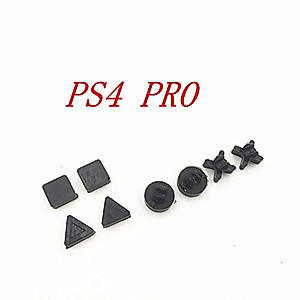 Replacement Bottom Rubber Feet Pads Kit Cover Set for PS4 Pro Console Housing Case Black