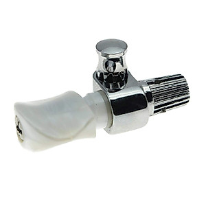 KAISH Chrome 5th Banjo Geared Tuner Tuning Keys Peg Machine Heads w/Pearl Button