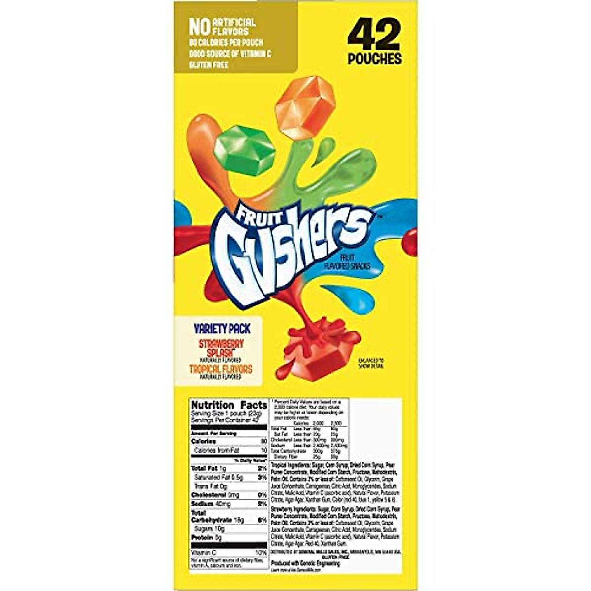 Fruit Fruit Fruit Gushers Variety Pack, Strawberry Splash & Tropical (42 ct.) A1