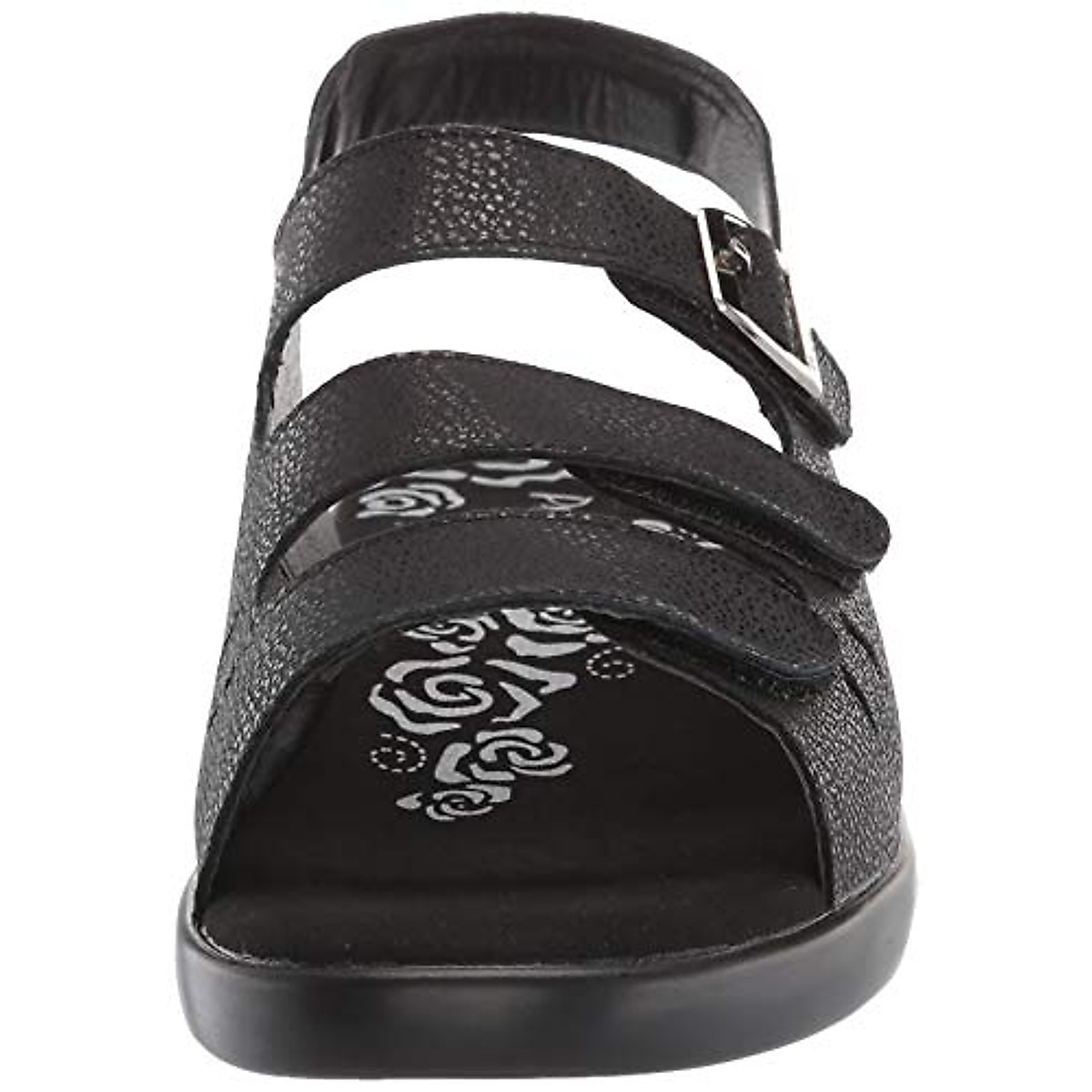 Propét Women's Breeze Walker Sandal, Black Pearl, 9.5 X-Narrow