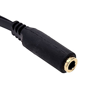Damomon Black 4 Pin 3.5mm Female To 2 x 3 Pin 3.5mm Male Headset Splitter Adapter