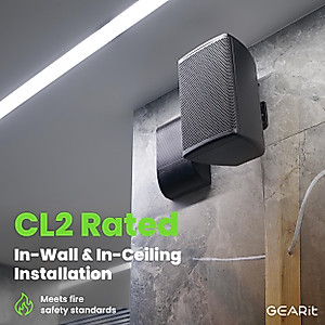 GearIT 12/2 Speaker Wire (50 Feet) 12AWG Gauge - in Wall Audio Speaker Wire Cable / CL2 Rated / 2 Conductors - OFC Oxygen-Free Copper, White 50ft