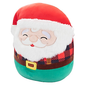 Squishmallows Original 10-Inch Santa Claus - Official Jazwares Christmas Plush - Collectible Soft & Squishy Santa Stuffed Animal Toy - Add to Your Squad - Gift for Kids, Girls & Boys