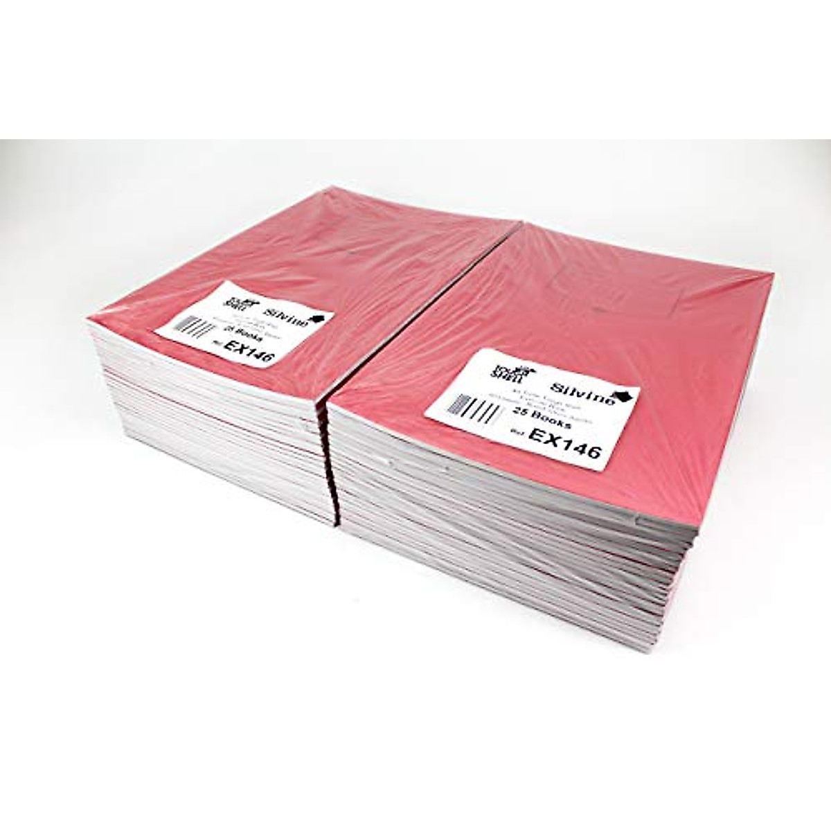 Silvine Tough Shell A4 Exercise Book, 80 Pages 10mm Squares, Red Laminated Cover [Pack of 50]