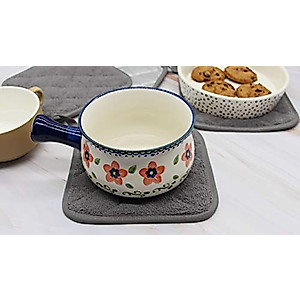 Cotton Pot Holders Cotton Made Machine Washable Heat Resistant Everyday Kitchen Basic Terry Pot Holder, Hot Pads, Trivet for Cooking and Baking Set of 4 (Grey)