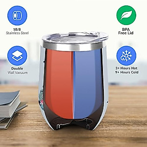 silichee 12 Oz Stainless Steel Coffee Travel Mug with Lid Marine Pattern Anchor Flowers Summer Background Flowers at Insulated Tumblers Vacuum Coffee Mugs for Hot and Cold Wine,Drinks,Coffee