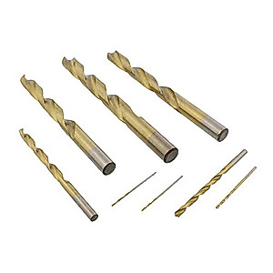 ABN Titanium Drill Bits Set Twist Drill Bit for Metal Drill Bits SAE Standard 1/16-1/2 Inch, A-Z, 1-60 Sizes - 115-Piece