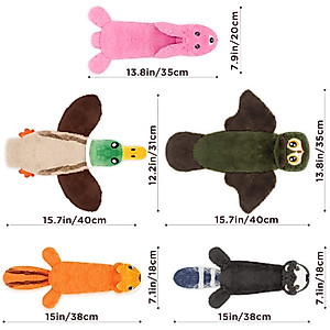 Dog Squeaky Toys, Water Bottle Crinkle No Stuffing Squeak Dogs Chew Toy for Small Medium Large Breed Chewers Puppy Teething Chewing Tuffy Plush Tough Durable Aggressive Stimulating Pet Supplies Gifts