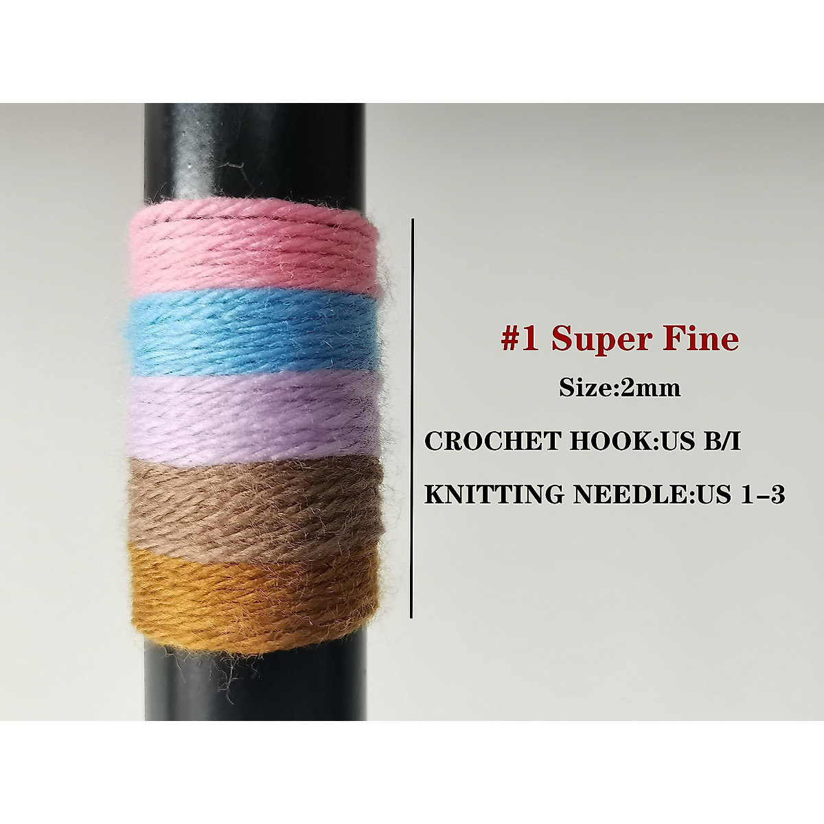 KNITION Crochet Yarn for Crocheting, 70% Polyester 30% Acrylic, Crochet and Knitting Yarn, Great Yarn for Crafts 3.5oz/100g 2-Pack.(A19-light Purple)