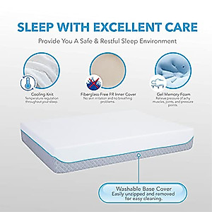 MLILY 12 Inch Queen Memory Foam Mattress in a Box, CertiPUR-US Certified Made in USA, Cooling Gel Foam Mattress, Medium Firm Double Mattress for Pressure Relief, White