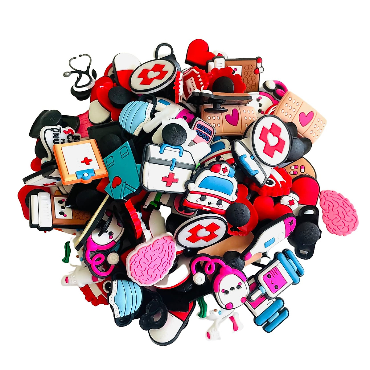 Shoe Charms for Kids Girls Teens, Kawaii Charms for Clog Sandals Bracelets Decoration Party FavorShoe Charms for Kids Girls Teens, Plastic, stabilized turquoise