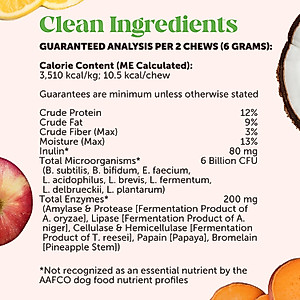 Pet Honesty Probiotics for Dogs - Digestive Enzymes Promotes Gut Health, Dog Probiotics for Diarrhea & Bowel Support, Immunity Health & Itch Relief, Prebiotics and Probiotics (Pumpkin 180 ct)