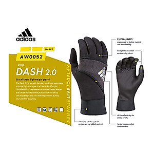 adidas Men's Dash 2.0 Gloves, Black - Small/Medium