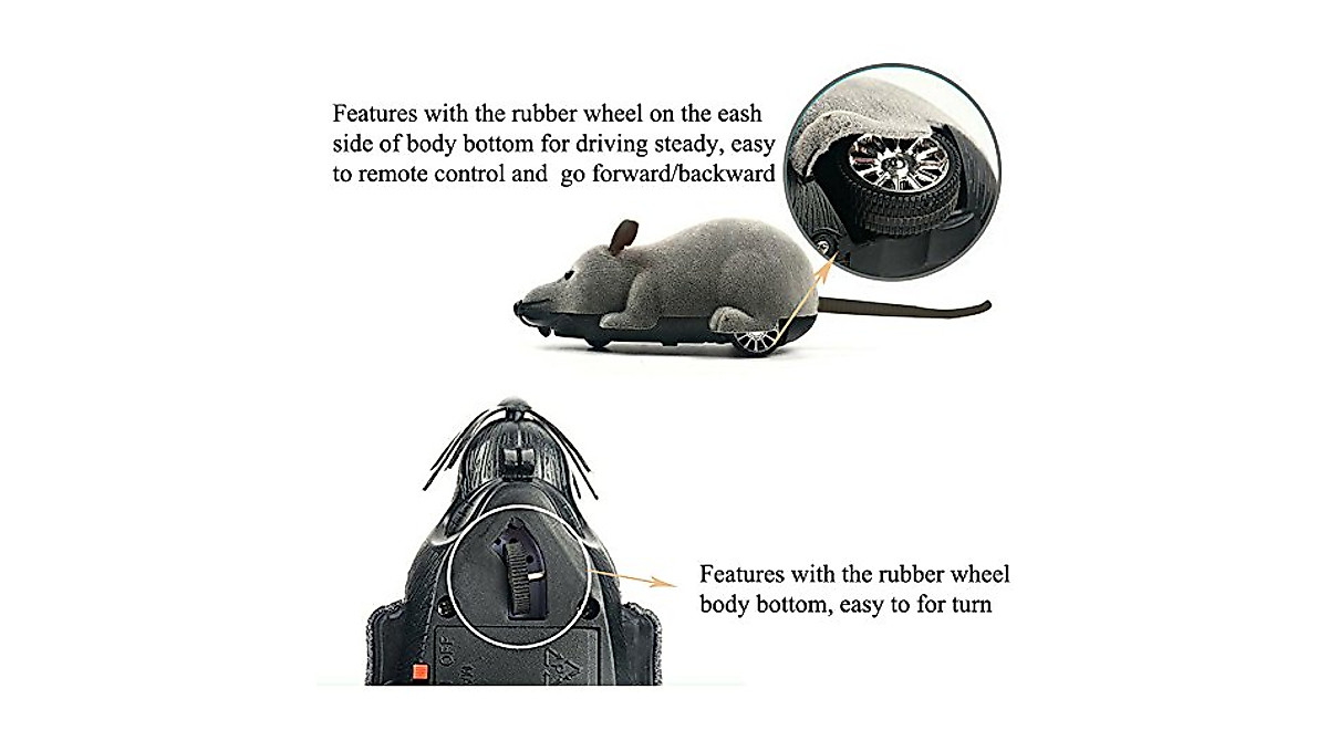 Giveme5 Wireless RC Fake Mouse - Fun Prank Toy