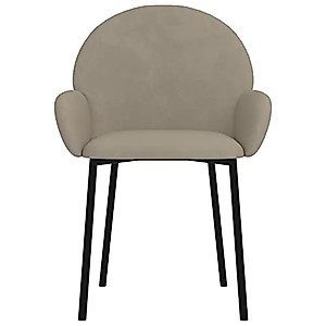 vidaXL Dining Chairs in Light Gray Velvet - Elegant, Modern Design, Comfortable Foam Filling, for Living Room, Dining Room, and More - Set of 2