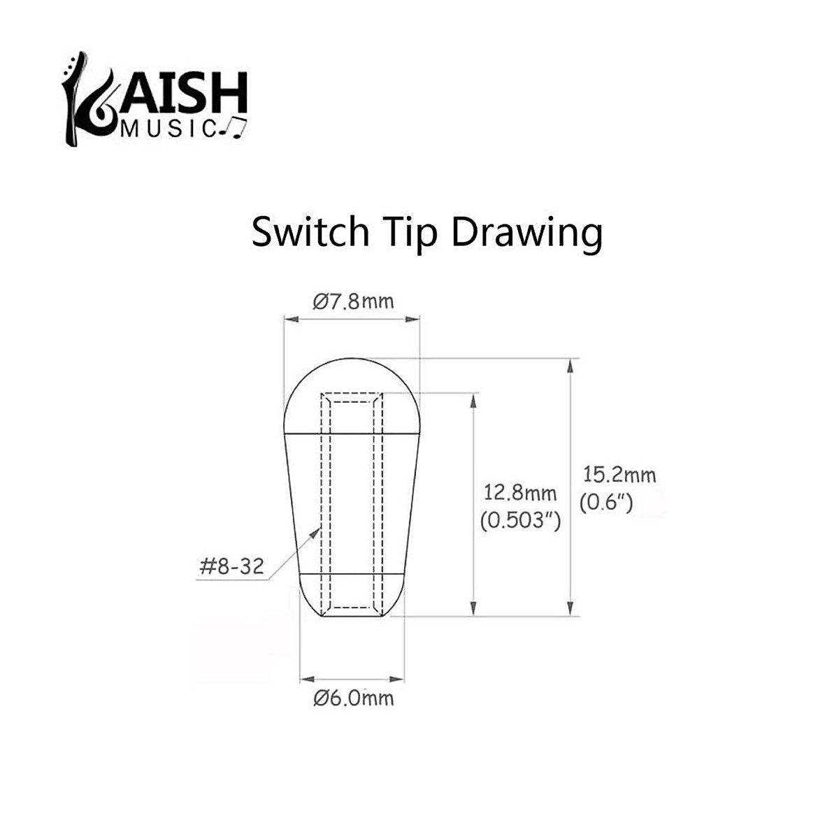 KAISH 13pcs Mixed Colors American Thread 3 Way Toggle Switch Tip Switch Cap Knob for USA Les Paul Pickup Selector Switch/Switchcraft Switch