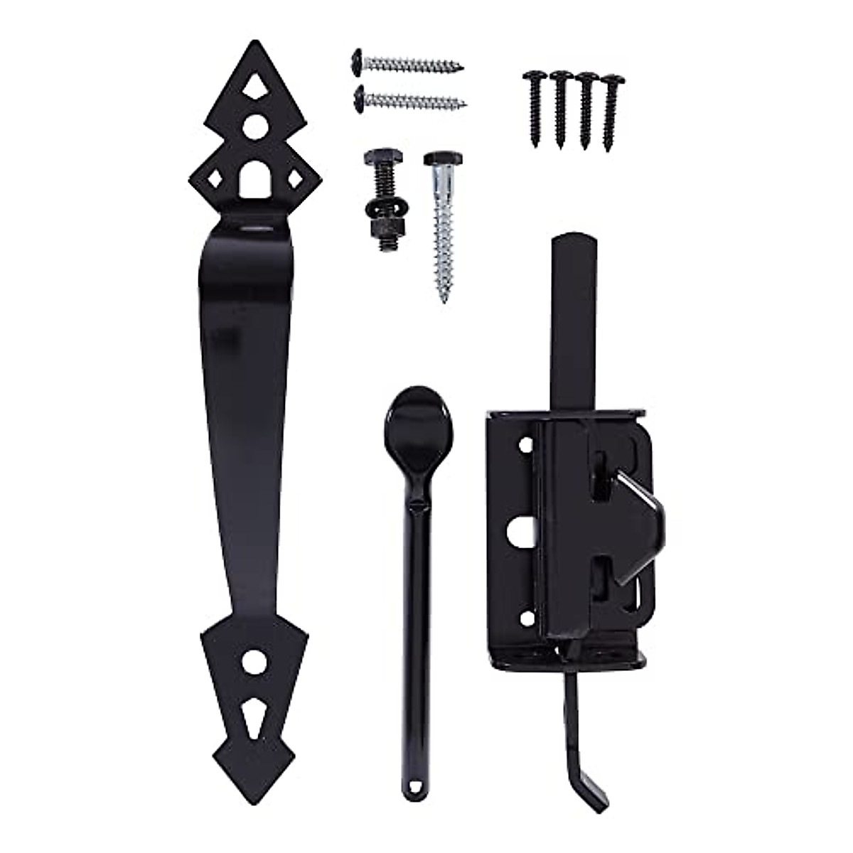 National Hardware N109-040 Swinging Gate & Door Thumb Latch, Heavy Duty, Coated with WeatherGuard Protection, Black