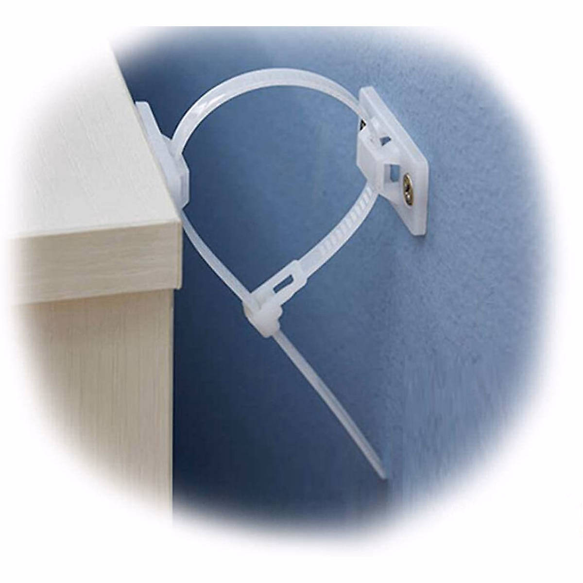 6 pack Anti Tip Furniture Wall Anchors Kit Furniture Straps for Baby Proofing Safety Child Safety Straps Earthquake Resistant for Dresser Cabinet Bookshelf,Bearing 150Ib Adjustable Nylon Straps