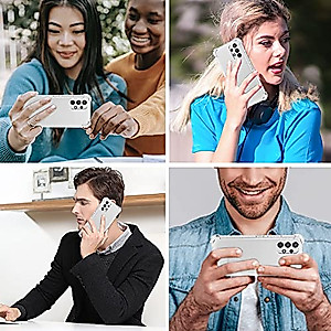 for Samsung A53 5G Case, Galaxy A53 5G Case and Screen Protector, Shockproof Crystal Clear Slim Soft Silicone TPU Protective Phone Cover for Samsung Galaxy A53 5G (Clear)