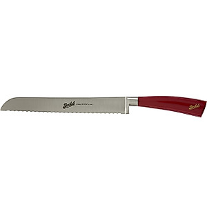 Berkel Elegance 8.5-inch Bread Knife, Red/Premium Quality/Kitchen Knife/Elegant Cutlery for Home/Stainless Steel Blade/Made in Italy