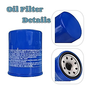 Kvjicdo GX610 GX620 GX660 Oil Filter Compatible with Hnoda GX630 GX670 GX690 GXV340 GXV390 GXV610 GXV630 GXV690 Engine Rep 15400-PLM-A02 15400-PLM-A01 15400-P0H-305PE (4 Pack)