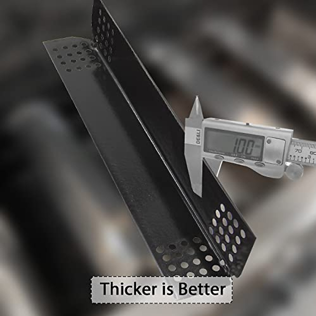 Hongso 16 7/16" Heat Shield Plates Fit for Charbroil 463241013, 463241313, 463241314 Grill Replacement Parts, Master Chef and Coleman Gas Grills,2 Pack Porcelain Steel Heat Tent, Burner Cover, PPG321