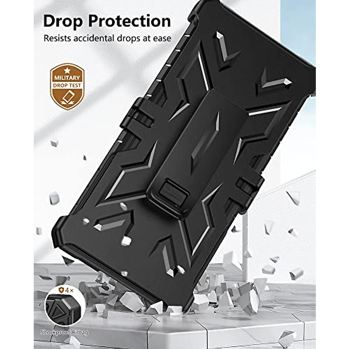 for Samsung Galaxy S20 FE Case: Rugged Belt Clip Holster Heavy Duty with Built-in Kickstand - Military Grade Protection Shockproof Cover for Galaxy S20 FE - Black