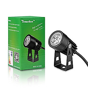 Lemonbest® Outdoor LED Landscape Up Down Light Spotlight Low Voltage 12V for Yard Step Lawn Lighting (Cool White)