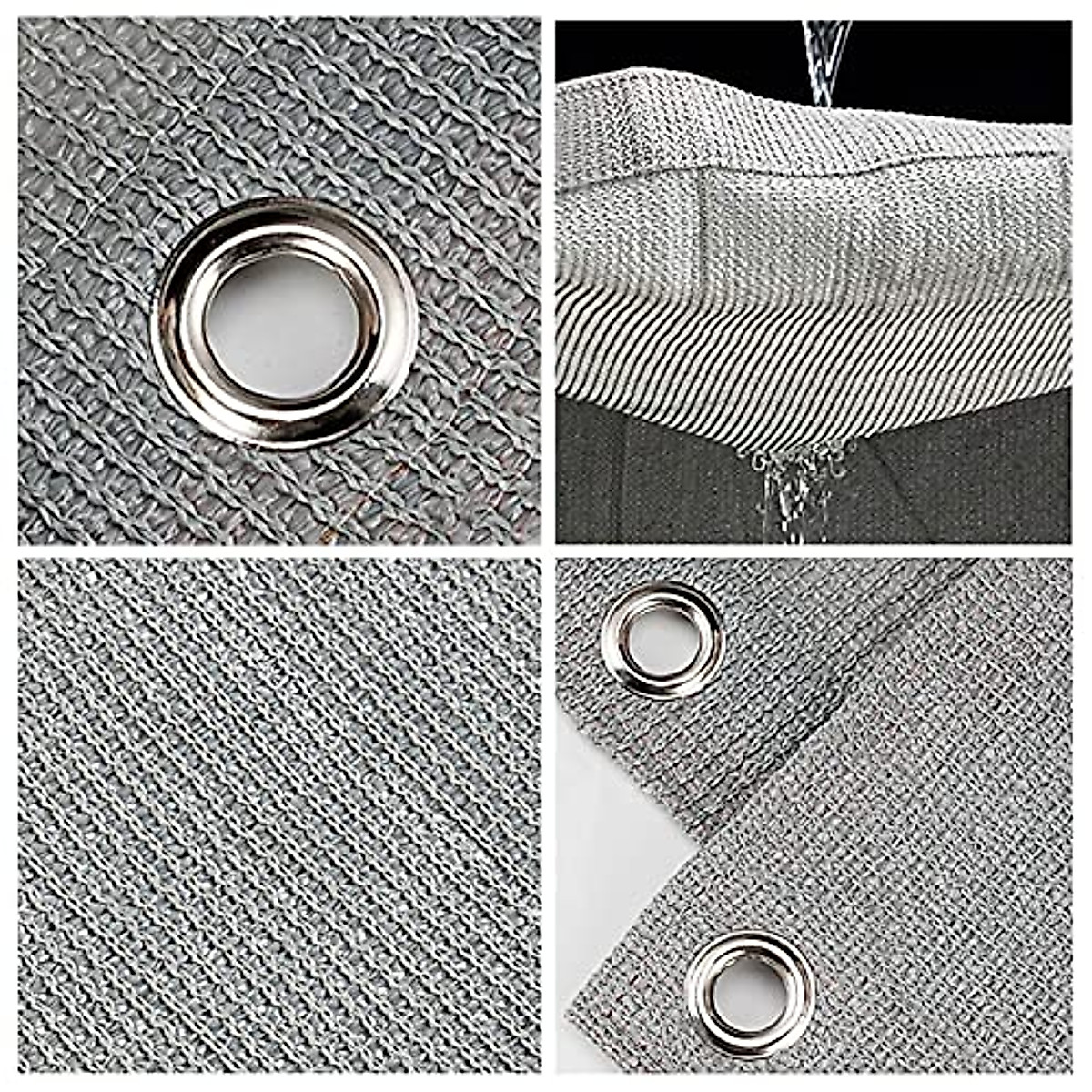 ALBN Balcony Privacy Screen Weather Resistance Windshield UV Protection HDPE Patio Balcony Covering, with Eyelet, Height 1.1m/1.2m (Color : Gray, Size : 1.1x5m)