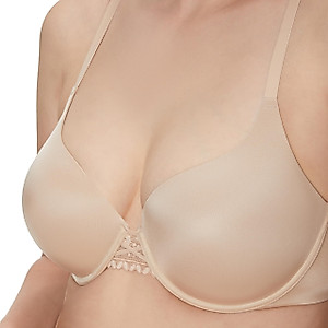 Maidenform DreamWire Underwire Bra, No-Poke Push-Up Bra, Moderate Coverage, Convertible T-Shirt Bra, Paris Nude, 34C