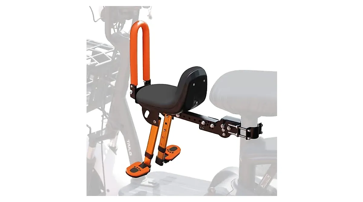 OUSEXI Front Child Bike Seat,Foldable Front Mounted Kids with Backrest ...