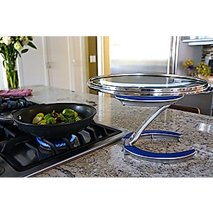 Trivae Unique Patented Pan Lid, Utensil and Pot Holder, Dish/Cake Serving Stand and Trivet in One for The Kitchen Lover