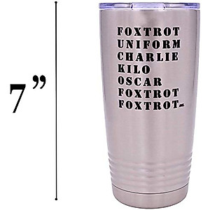 Rogue River Tactical Funny Military Acronym 20 Oz.Travel Tumbler Mug Cup w/Lid Vacuum Insulated Hot or Cold Military Veteran Gift